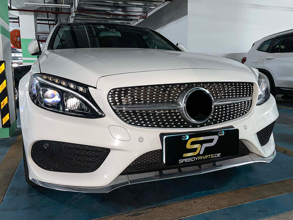Autunik.de - Silber Diamantgrill Kühlergrill Front Grill für Mercedes ...
