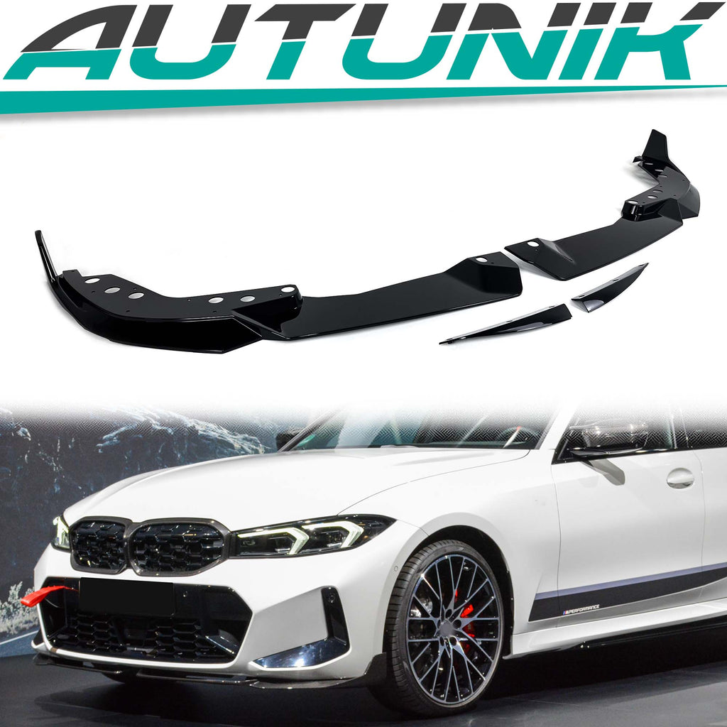 Frontspoiler Spoiler Lippe Schwarz für BMW 3er G20 LCI M Sport Paket 2 ...